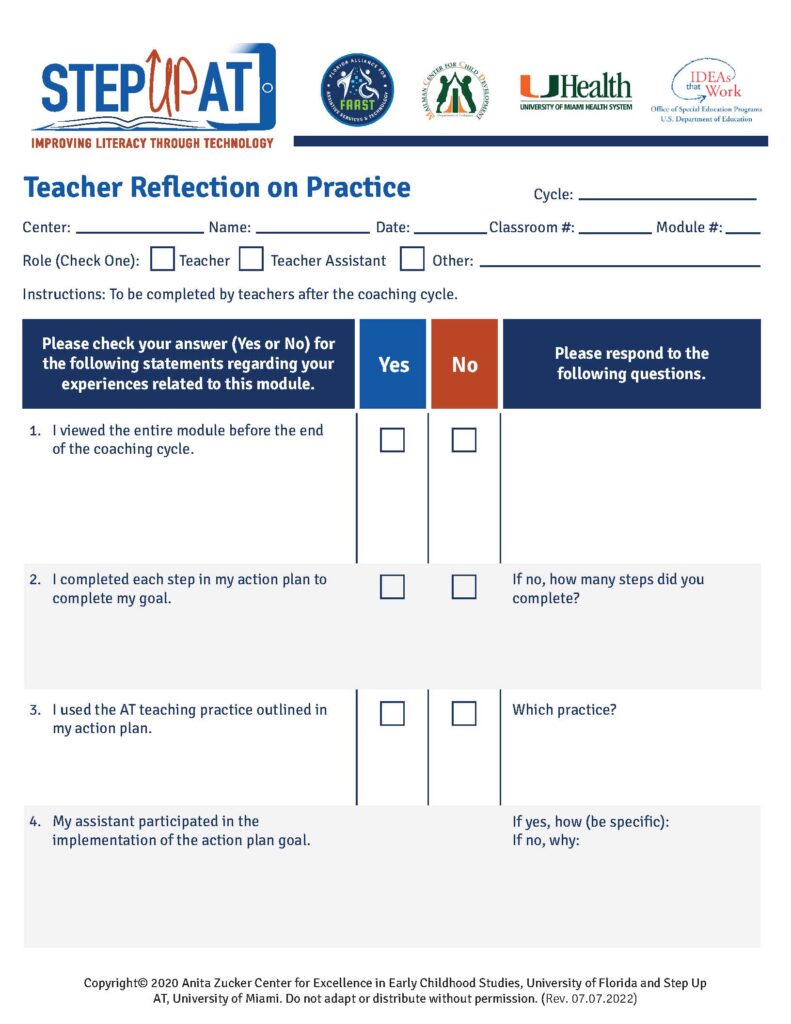 Teacher Resources For AT Available Through Step Up AT